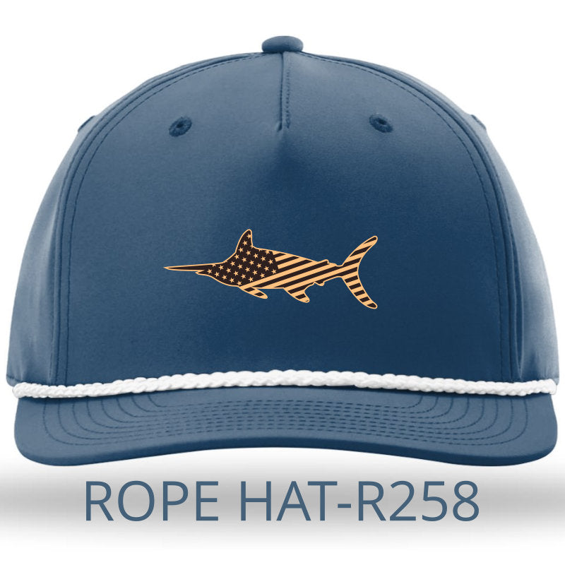 American Marlin - Leather Patch - Light Blue with White Rope Richardso ...