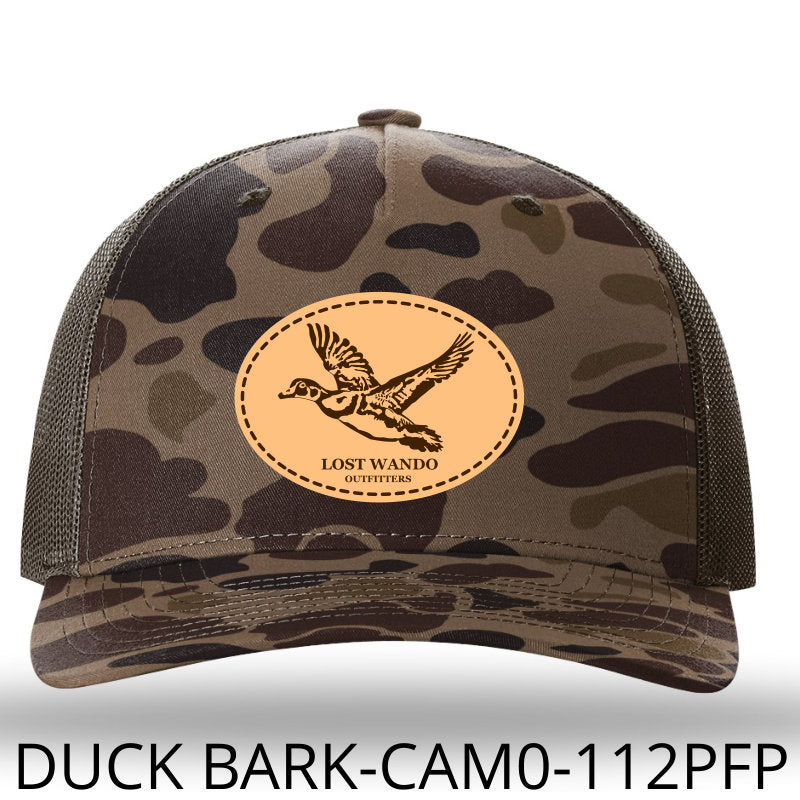 Wood Duck Leather Patch Bark Duck Camo-Brown Richardson 112PFP Snapbac ...