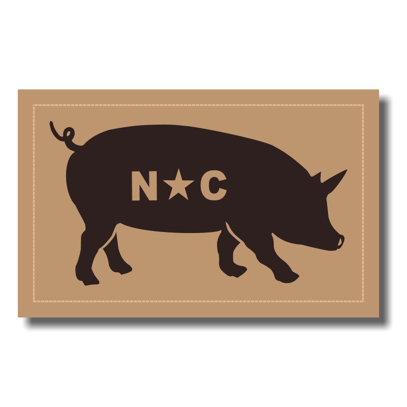 NC Pig Leather Patch - Navy -White - Red – Lost Wando Outfitters
